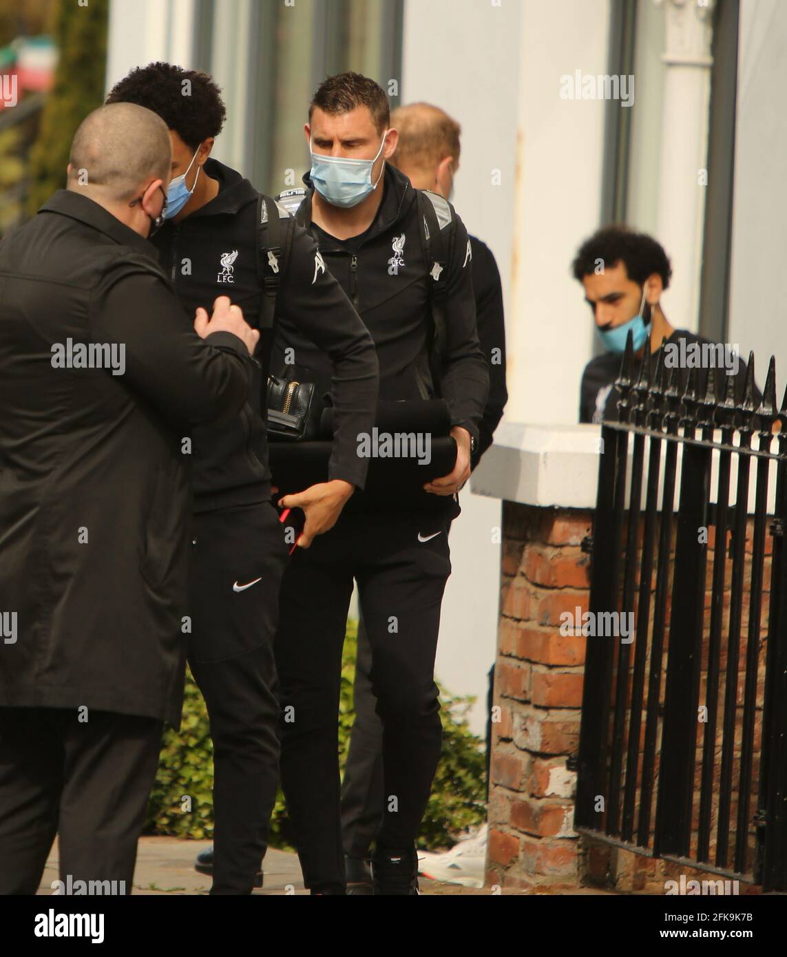 Lfc protest at anfield and lfc players leaving their hotel Stock Photo ...