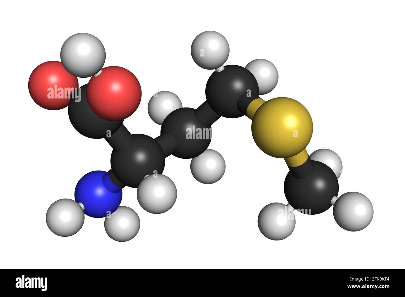 L-Methionine amino acid molecule 3D render chemical structure Stock ...