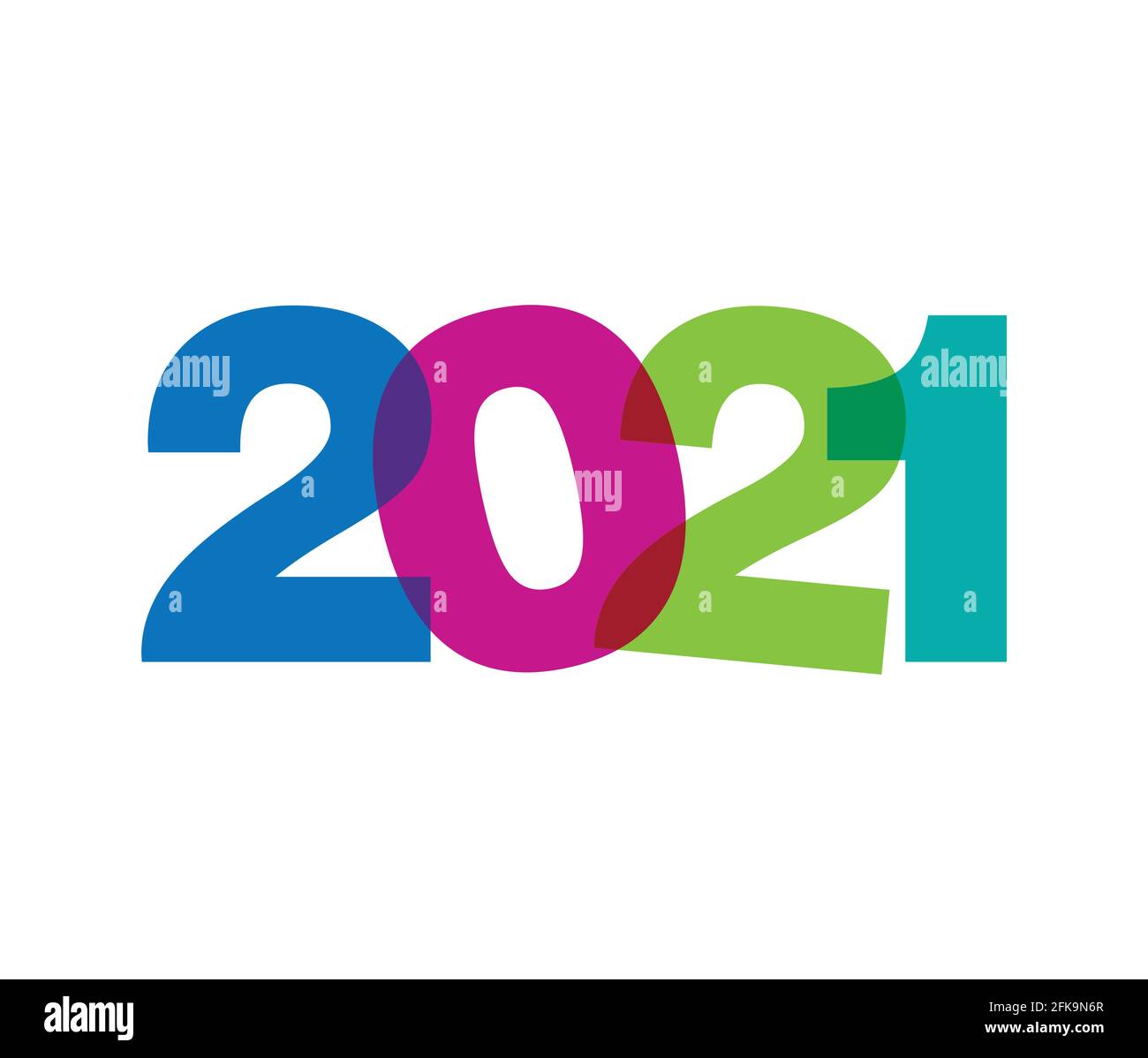 A vector Illustration of 2021 Colorfull Vector Sign Stock Vector Image ...