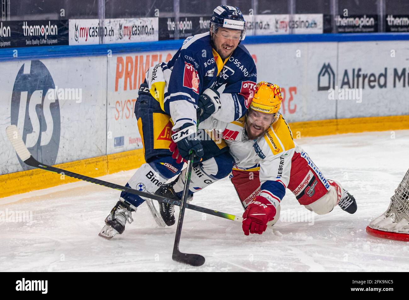 Top scorer Jeremy Wick (Lakers) gives full effort to stop Jan Kovar ...