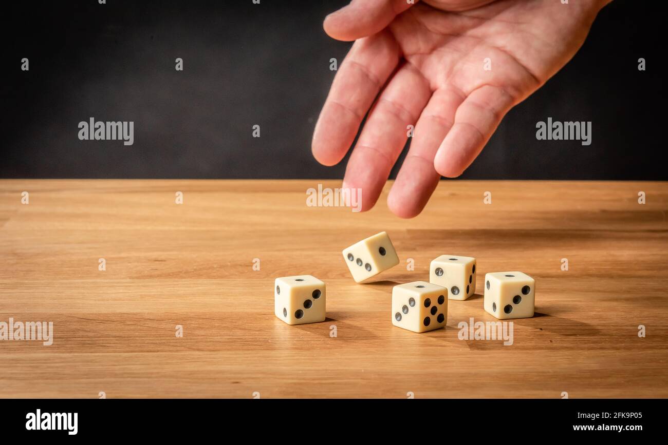 Throwing dice craps table hi-res stock photography and images - Alamy