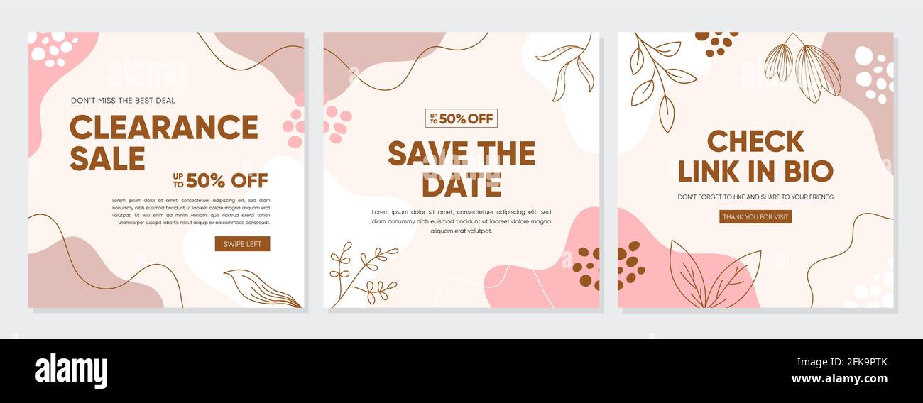 Sale square banner template for social media posts, mobile apps ...