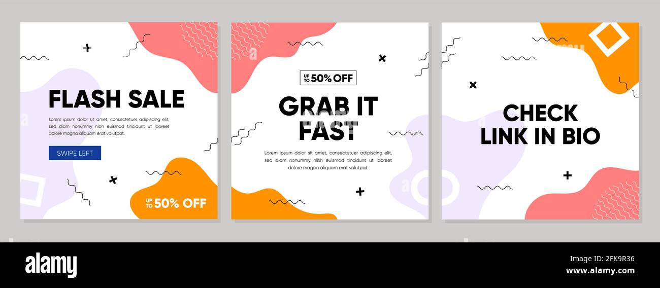 Sale square banner template for social media posts, mobile apps ...