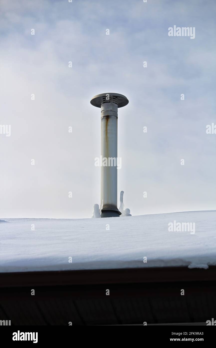 Flue gas stack snow hi-res stock photography and images - Alamy