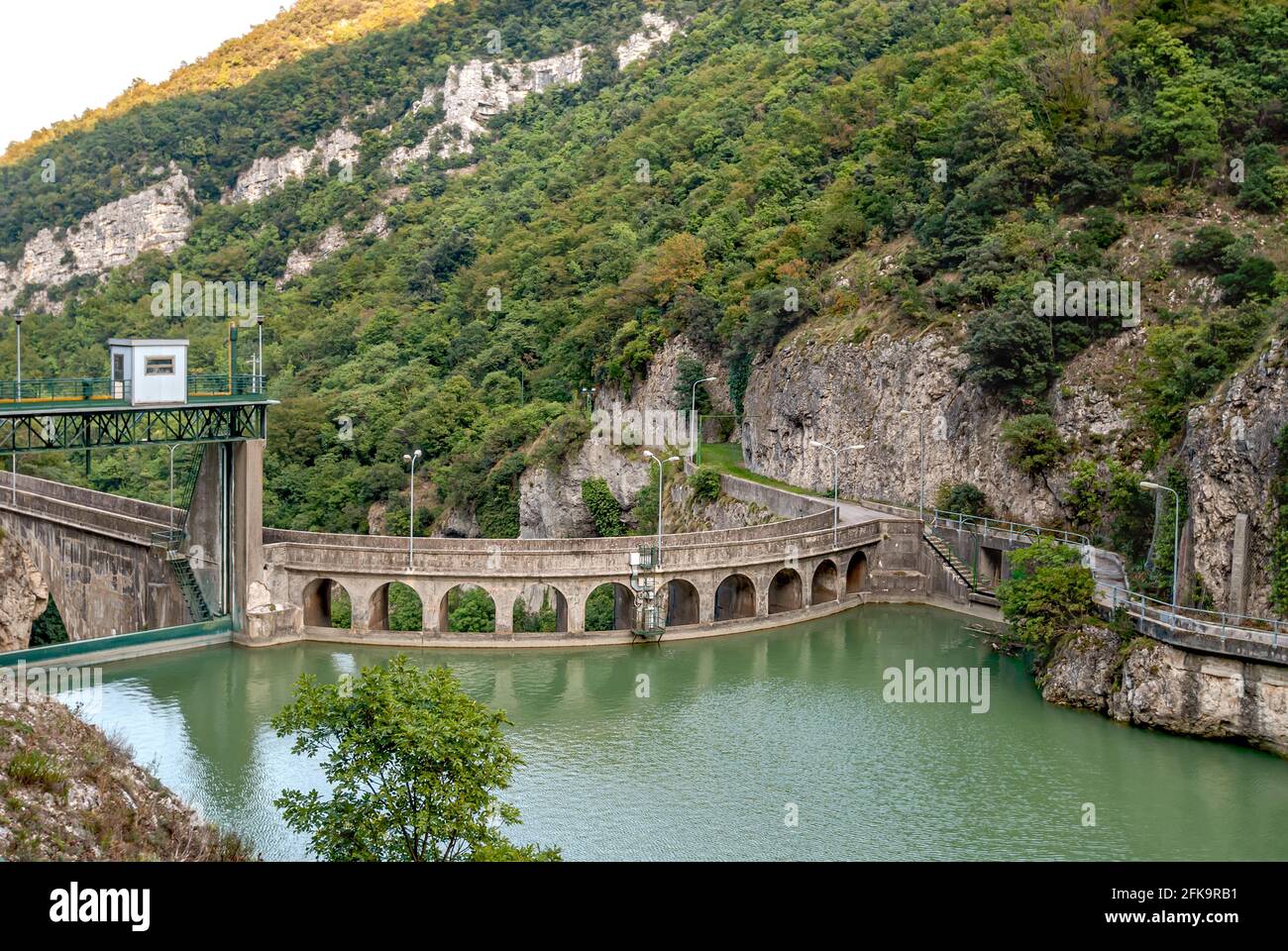 Dam at the Furlo Gorge in Acqualagna, Marche, Italy Stock Photo - Alamy