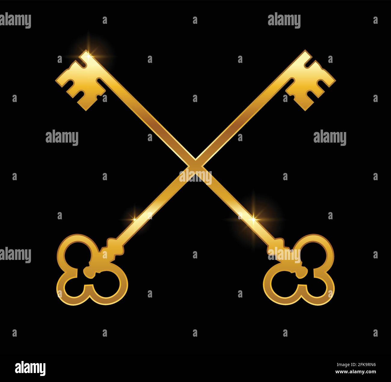 A Vector Illustration of Golden Key Vector Sign Stock Vector Image ...