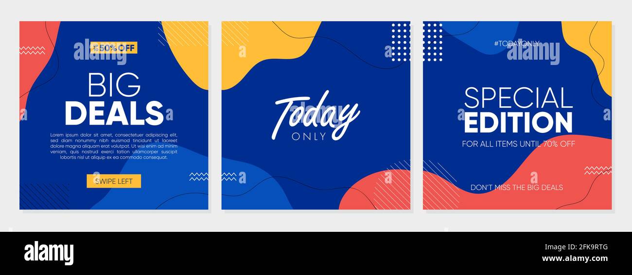 Sale square banner template for social media posts, mobile apps ...