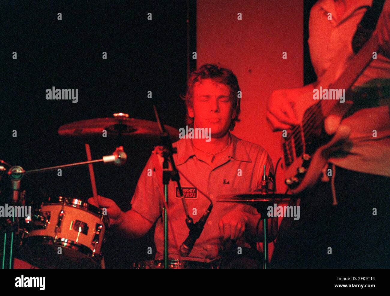 THE POP GROUP SCARLET DIVISION MAY 2000JAMIE OLIVER, PLAYING DRUMS WITH ...