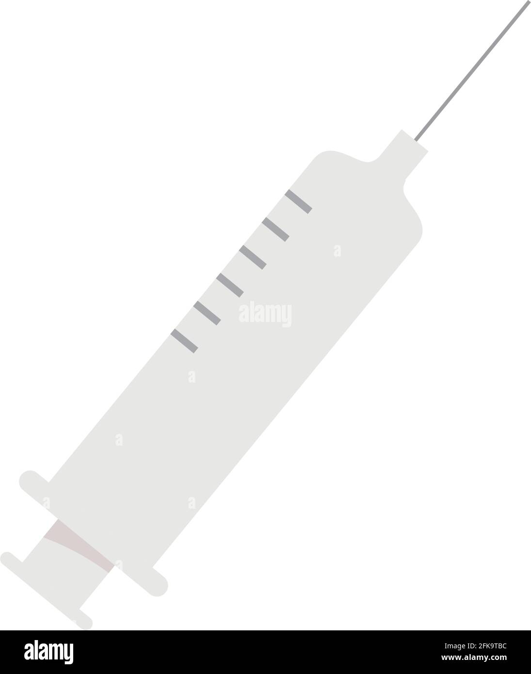 medical syringe on white background Stock Vector Image & Art - Alamy