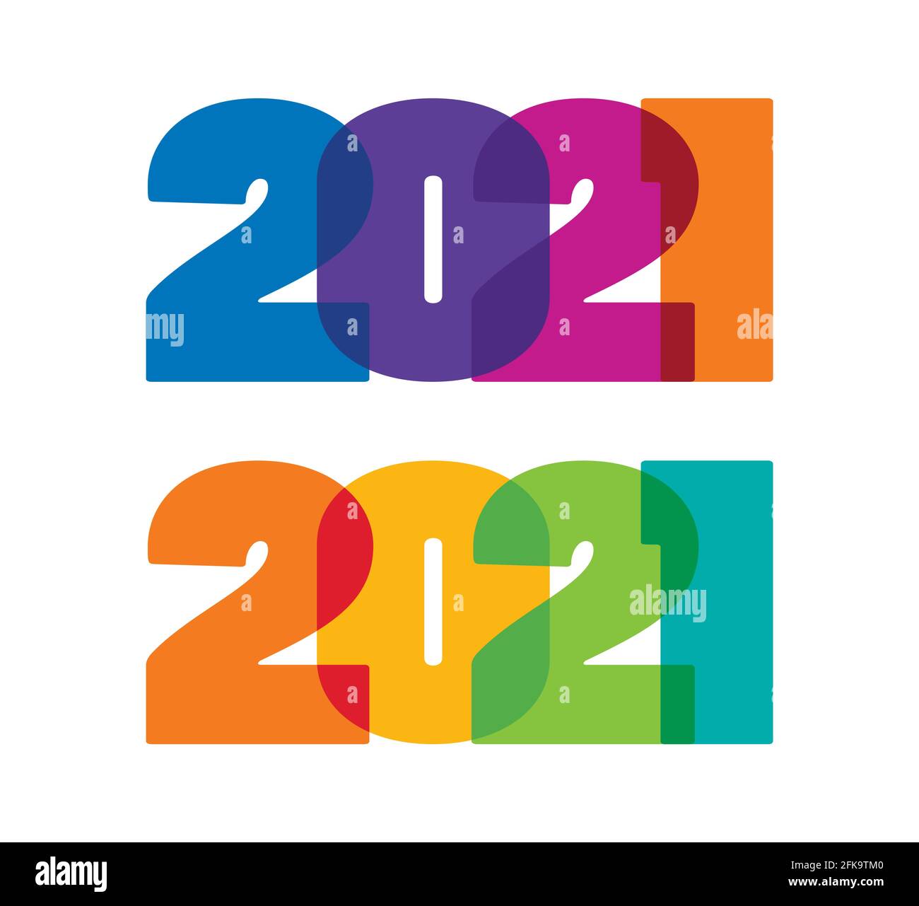 A Vector Illustration of 2021 year color full sign Stock Vector Image ...