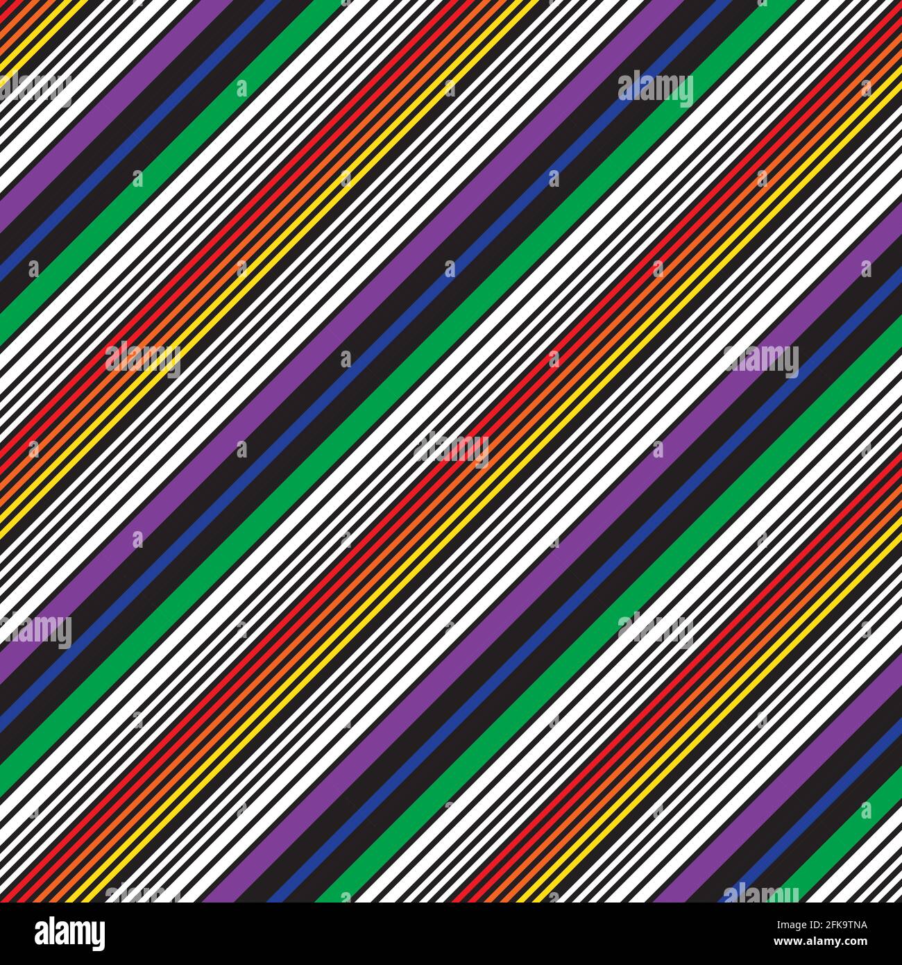 Rainbow diagonal striped seamless pattern background suitable for ...