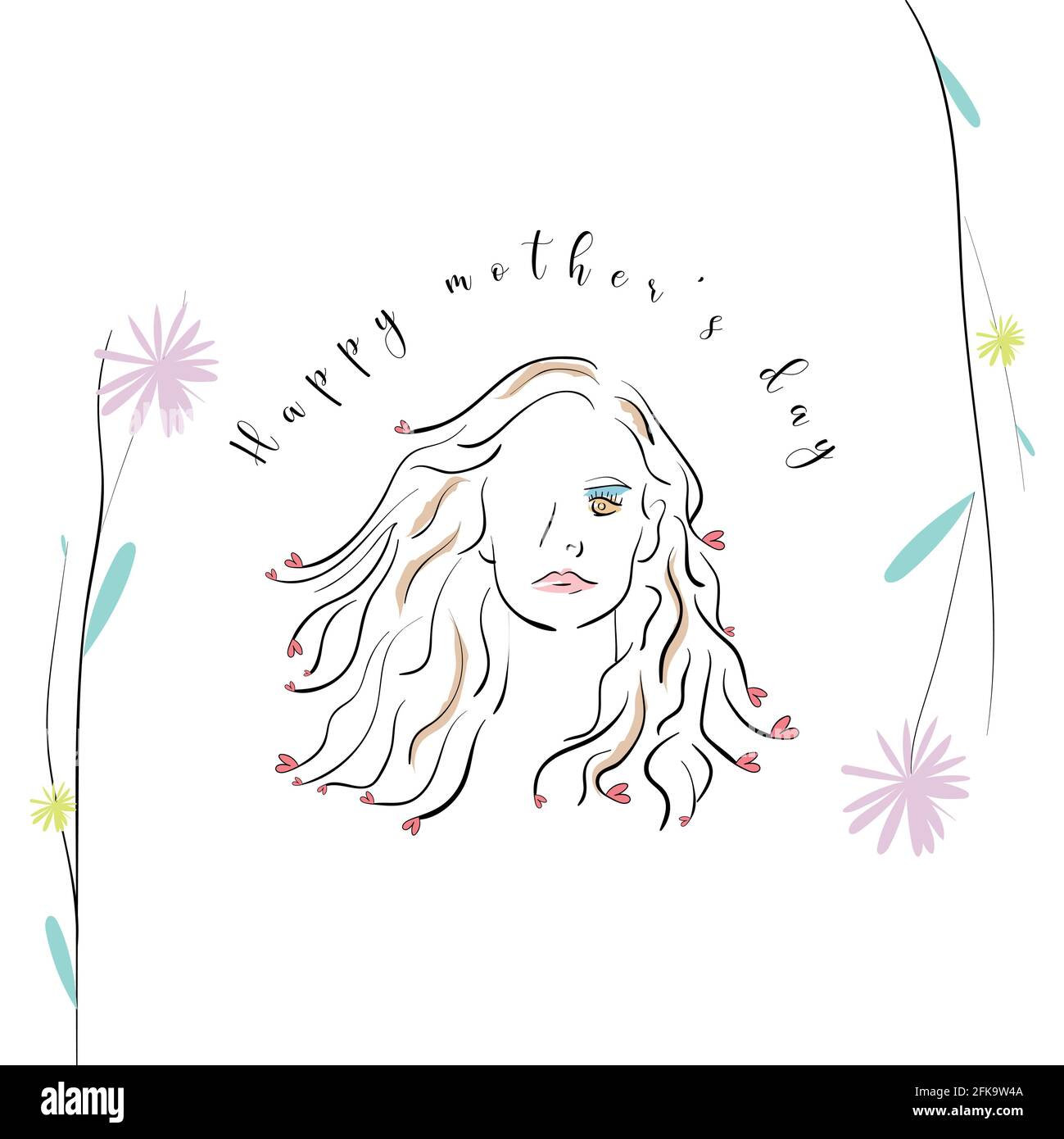 Girl with chalk Stock Vector Images - Alamy