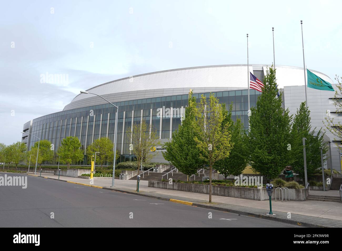 A general view of the Matthew Knight Arena on the campus of the ...