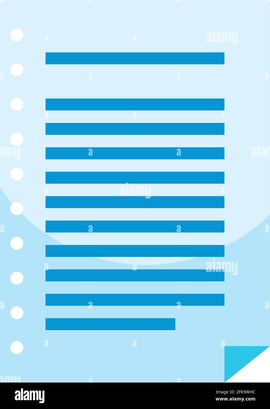 document page on white background Stock Vector Image & Art - Alamy