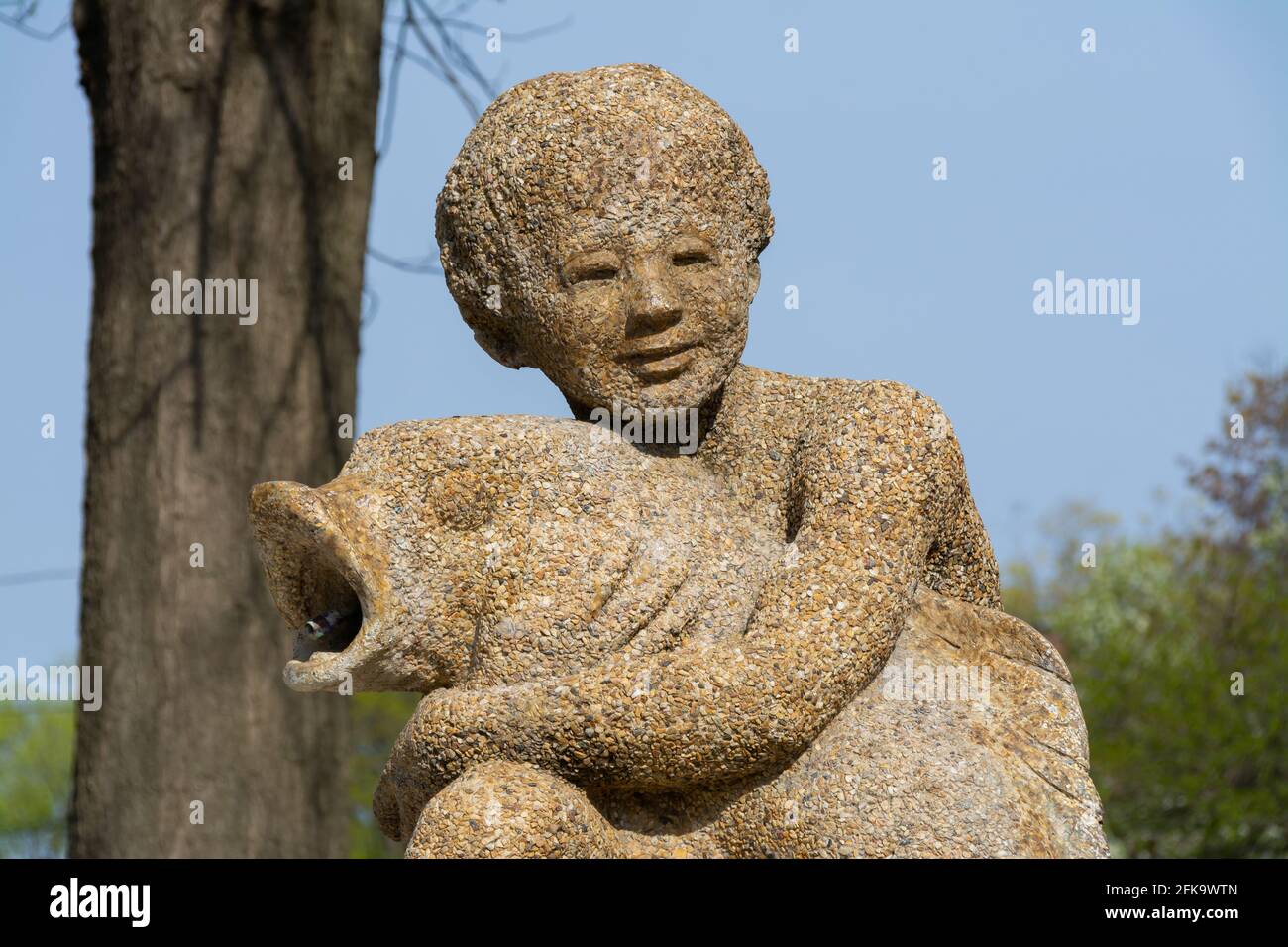 Oregon, Illinois - United States - April 27th, 2021: The "Two Boys with ...