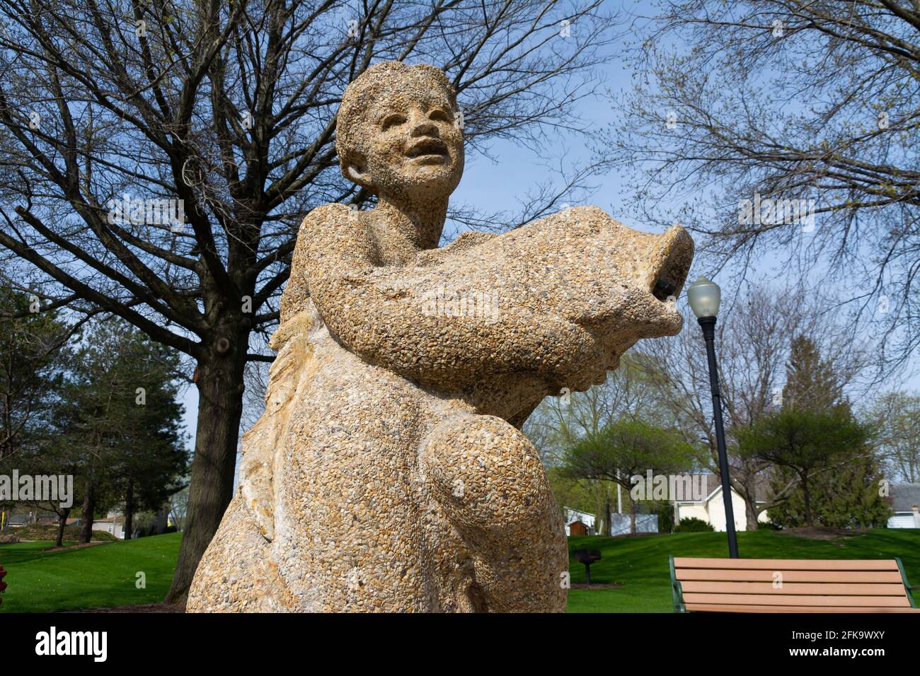 Oregon, Illinois - United States - April 27th, 2021: The "Two Boys with ...
