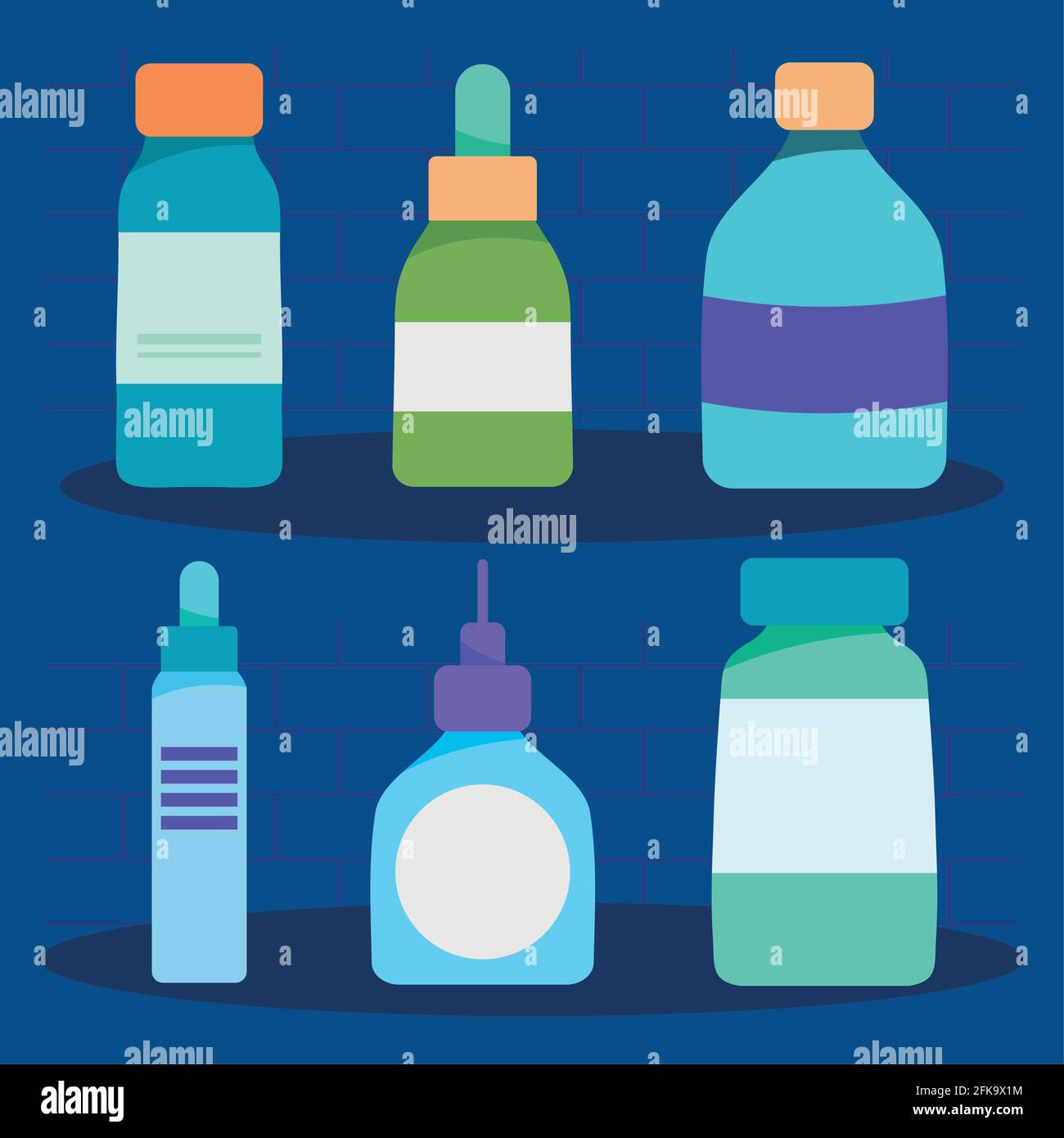 medical bottles icons collection design Stock Vector Image & Art - Alamy