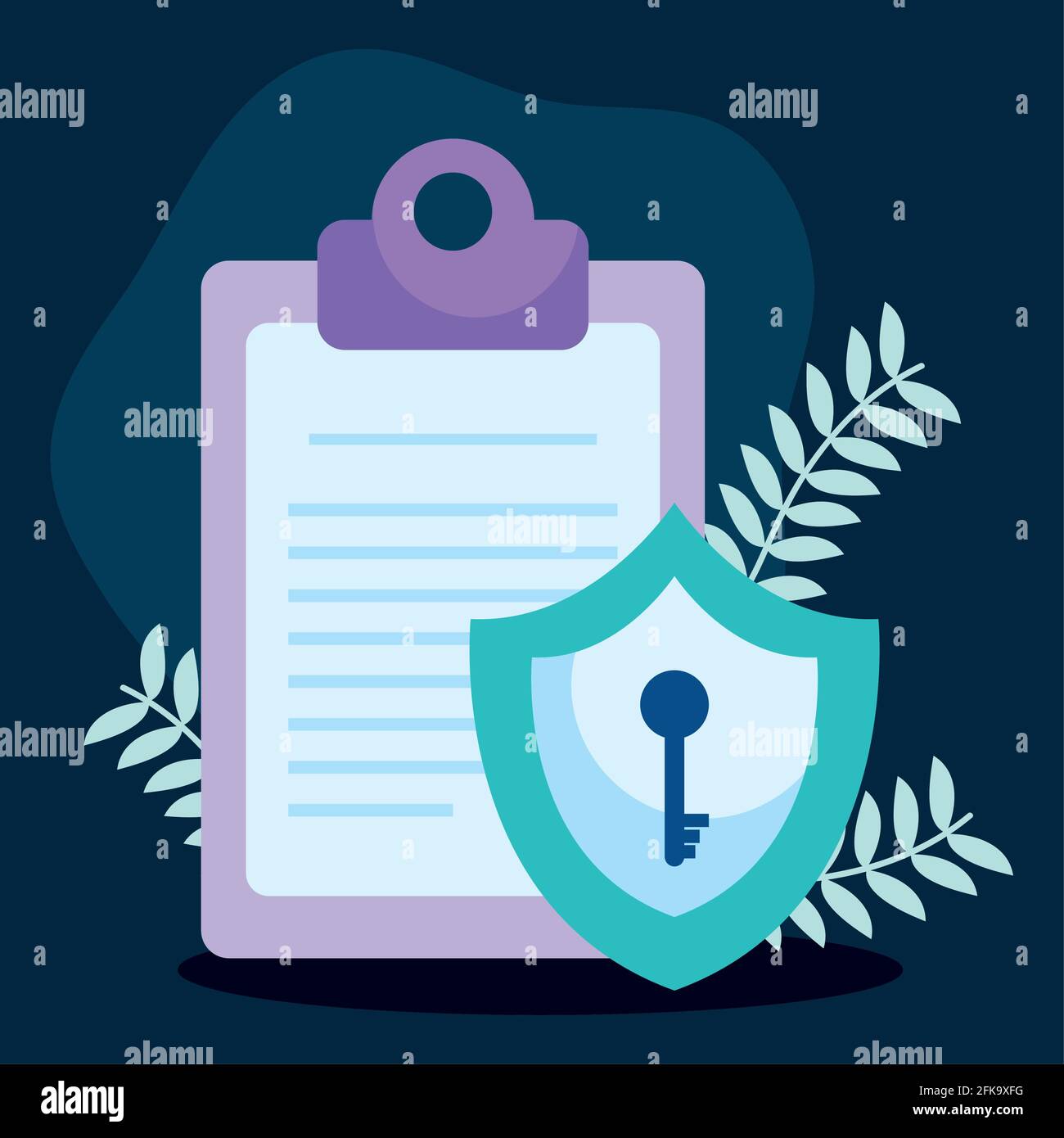 privacy policy illustration with security icons Stock Vector Image ...