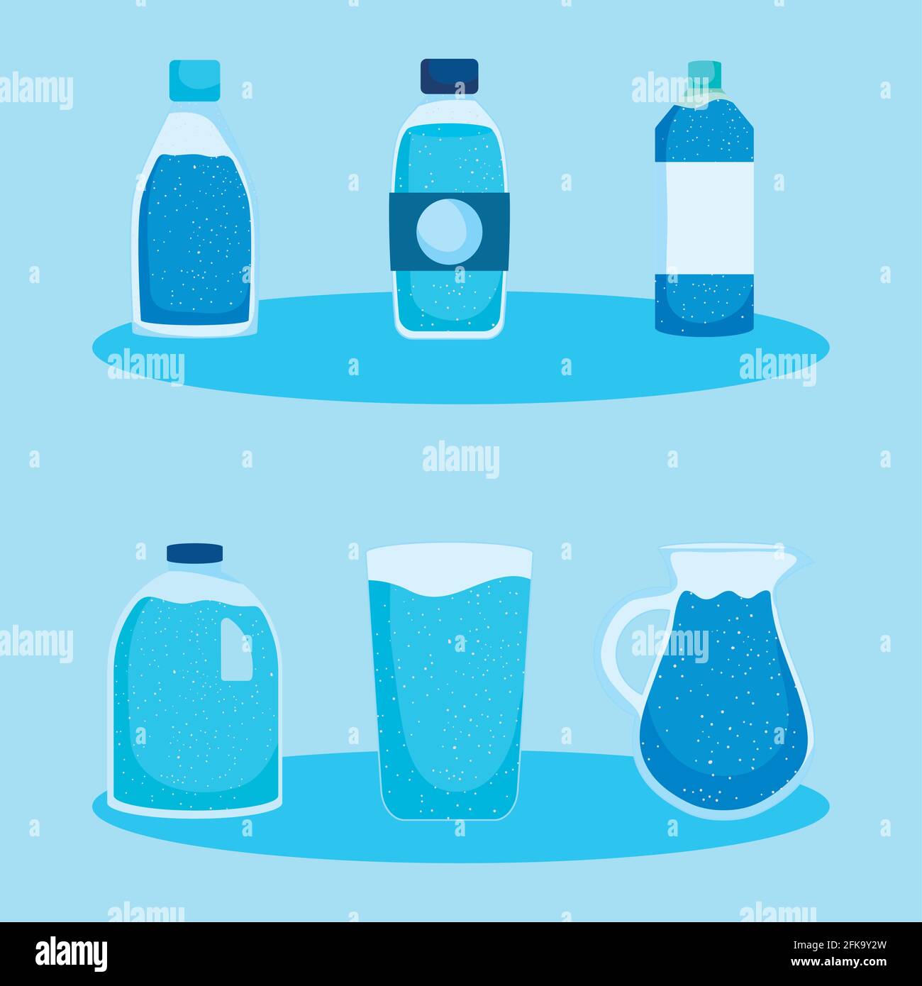 water bottles icon set design Stock Vector Image & Art - Alamy