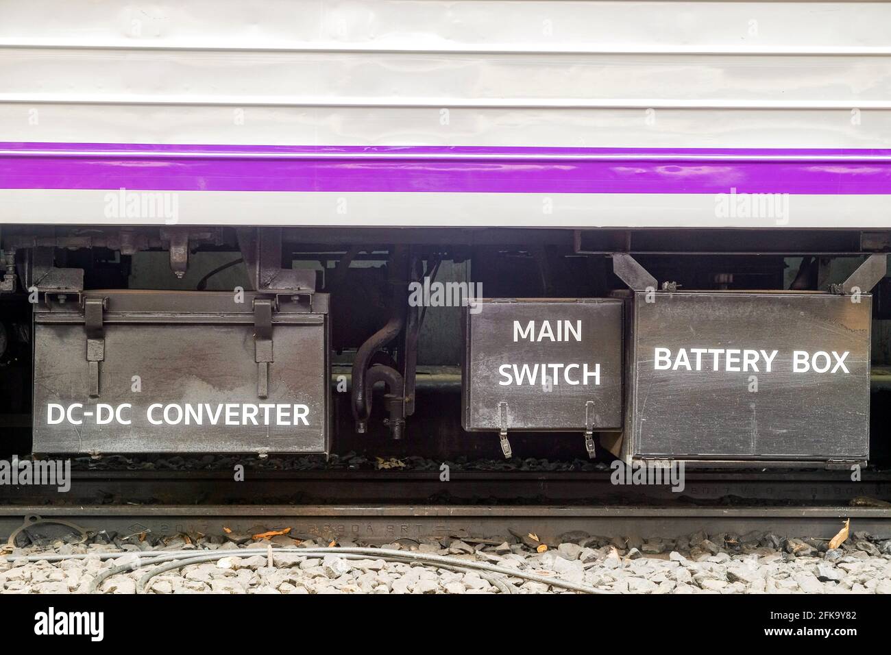 Close-up DC-DC Converter, Main switch and Battery box an option parts ...