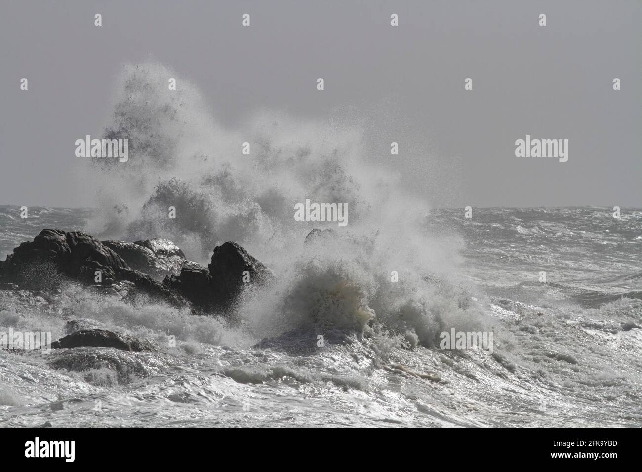 Big wave splash in a rough sea day Stock Photo - Alamy