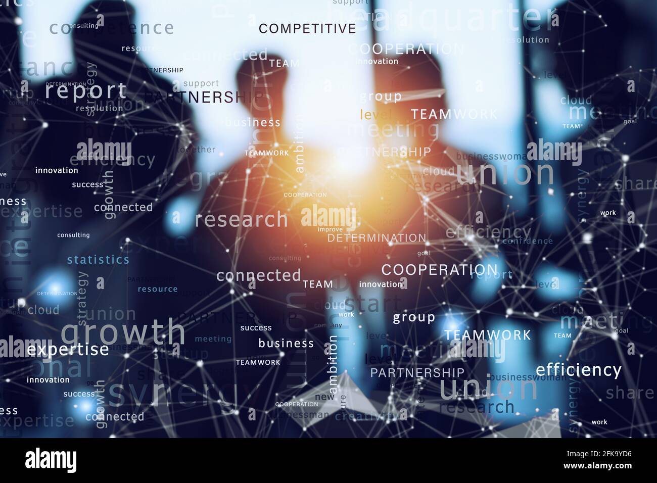 Internet network background with most important business terms Stock ...