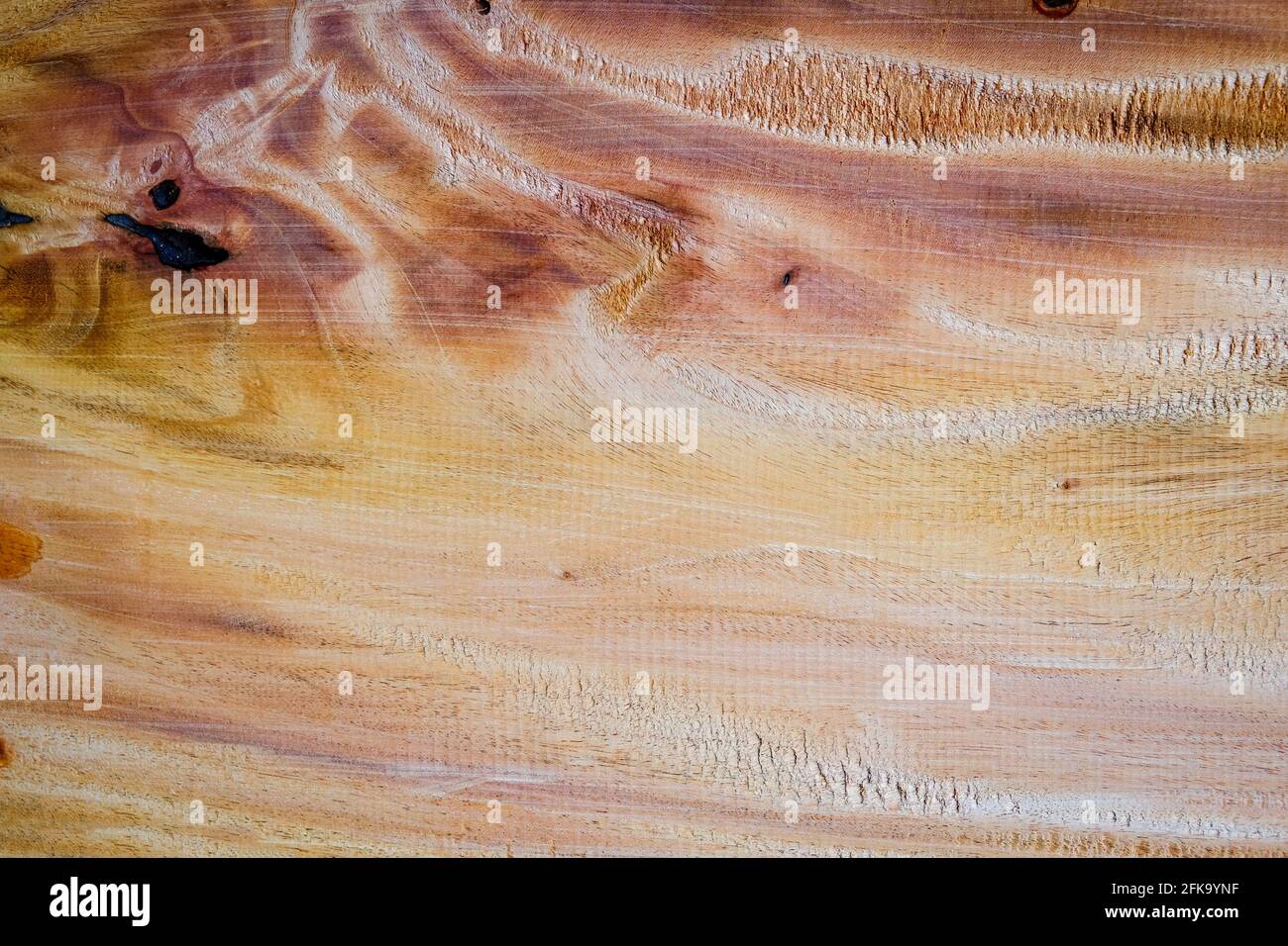Close-up large hardwood plank with detail, texture and pattern of skin ...