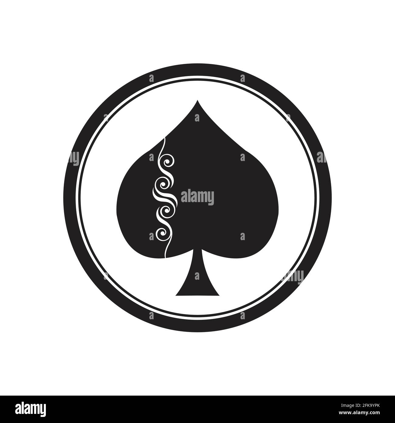 ace of spades logo vector icon template design Stock Vector Image & Art ...