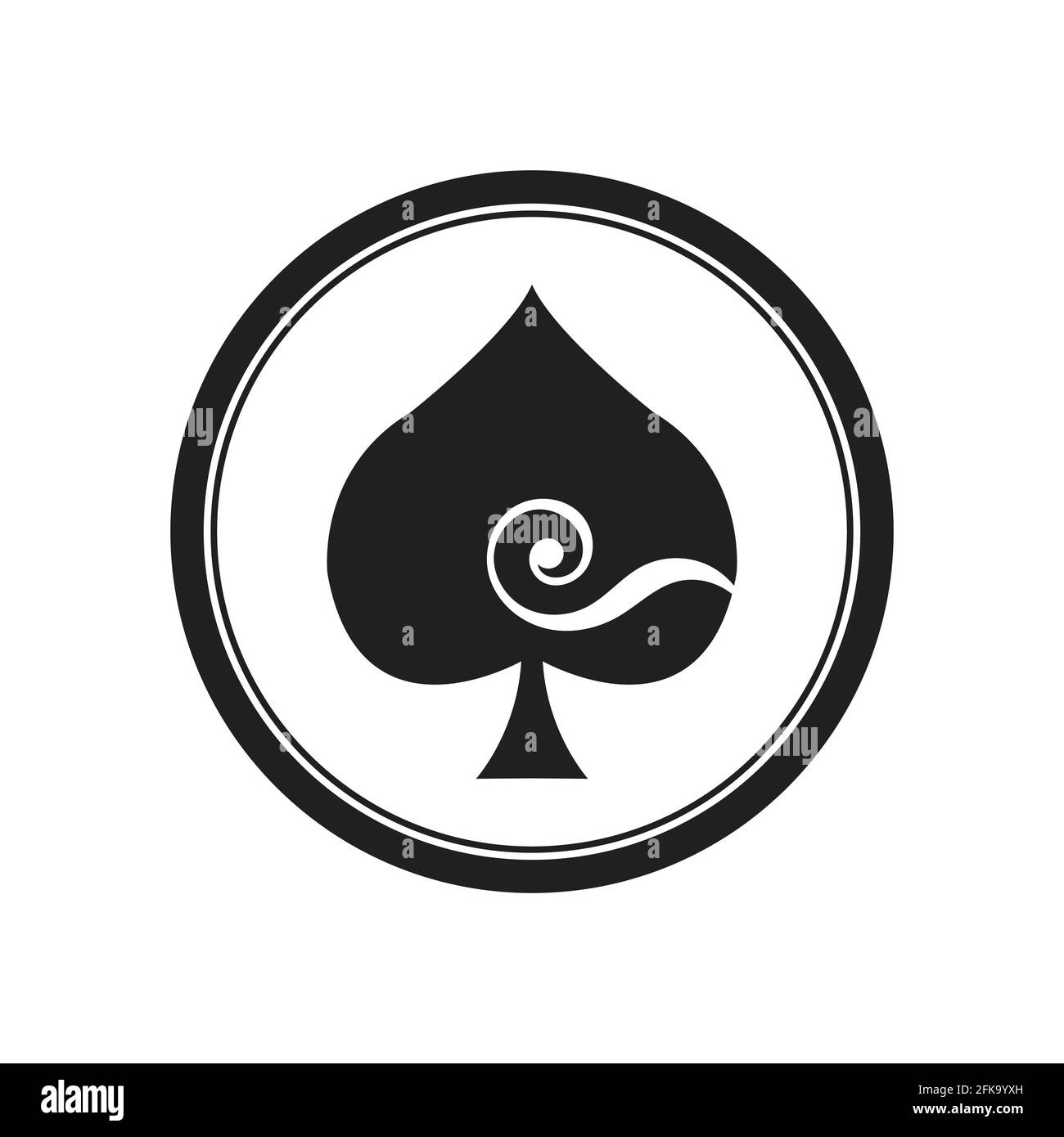 ace of spades logo vector icon template design Stock Vector Image & Art ...