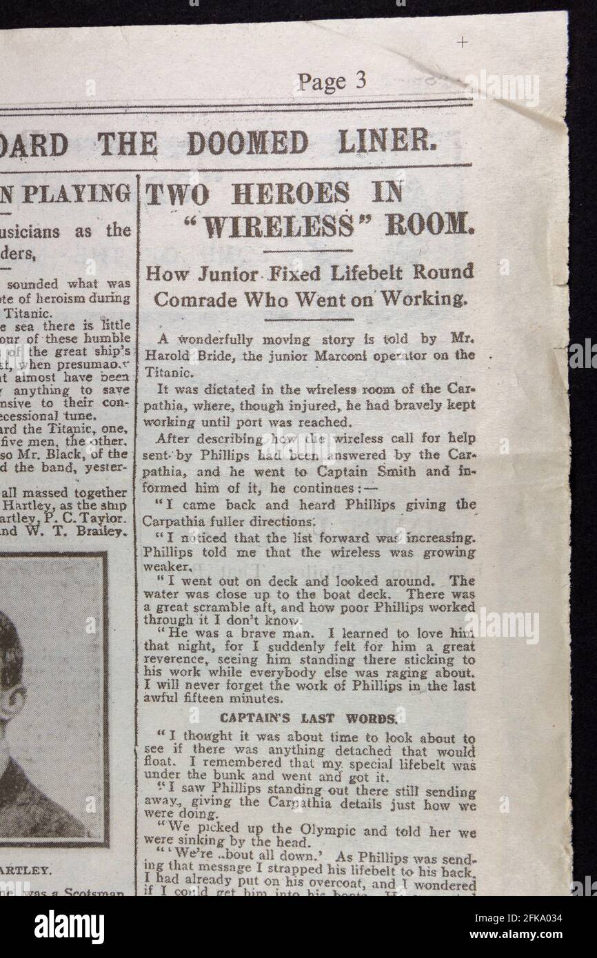 Titanic wireless room hi-res stock photography and images - Alamy