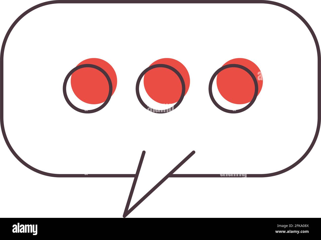 Communication bubble with three points Stock Vector Image & Art - Alamy