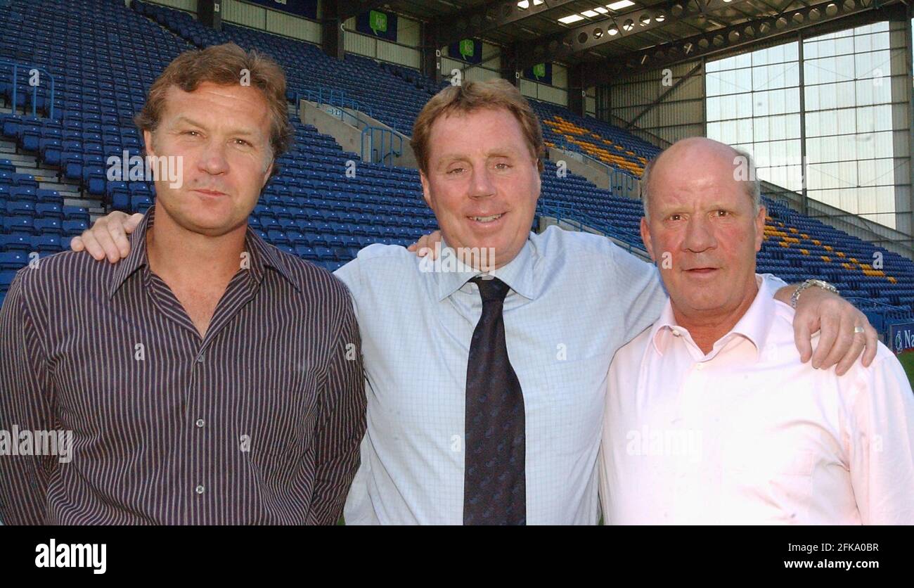 PORTSMOUTH MANAGER HARRY REDKNAPP WTH HIS NEW NO. 2 JIM SMITH AND COACH ...
