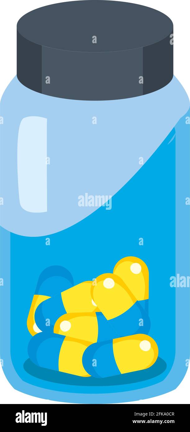 pills jar on white background Stock Vector Image & Art - Alamy