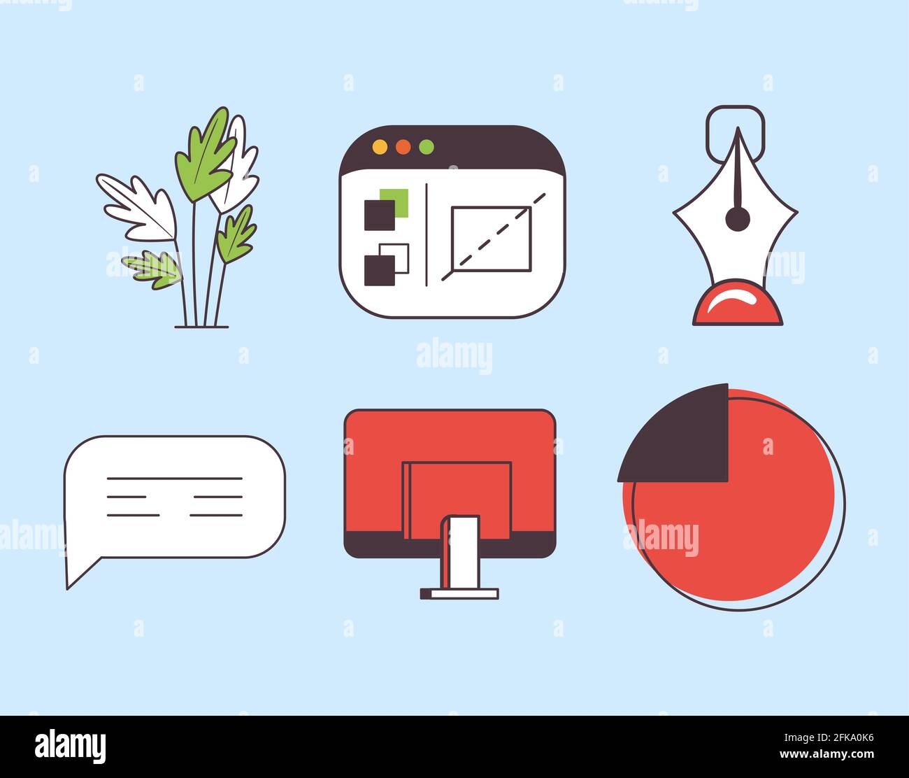 business and management icon group Stock Vector Image & Art - Alamy