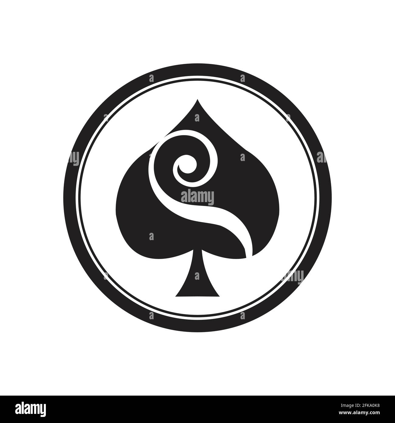 ace of spades logo vector illustration design template Stock Vector ...