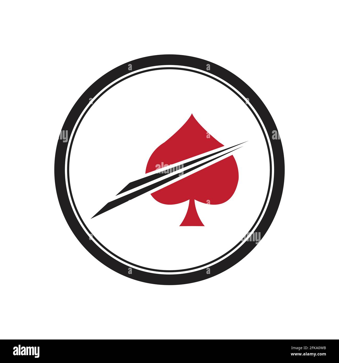 ace of spades logo vector illustration design template Stock Vector ...