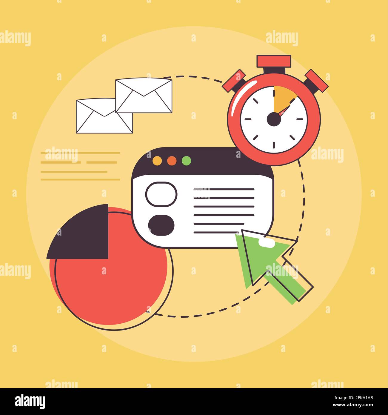 business website infographic and chronometer Stock Vector Image & Art ...