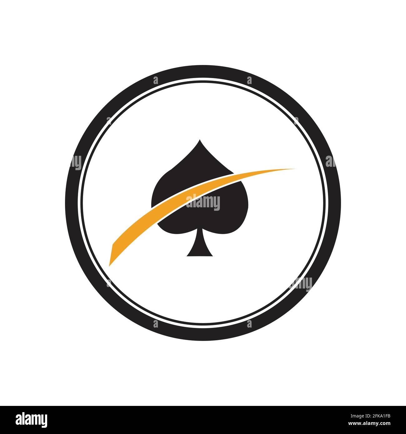 ace of spades logo vector illustration design template Stock Vector ...