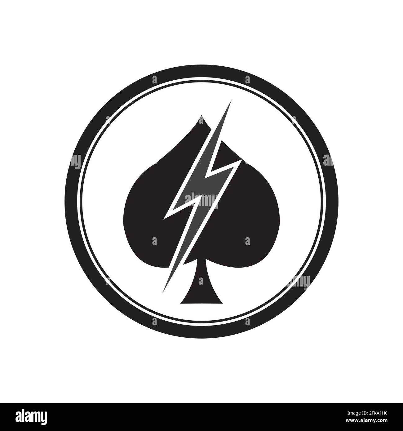 ace of spades logo vector illustration design template Stock Vector ...