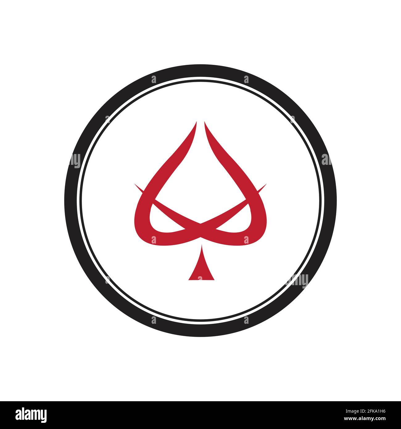 ace of spades logo vector illustration design template Stock Vector ...