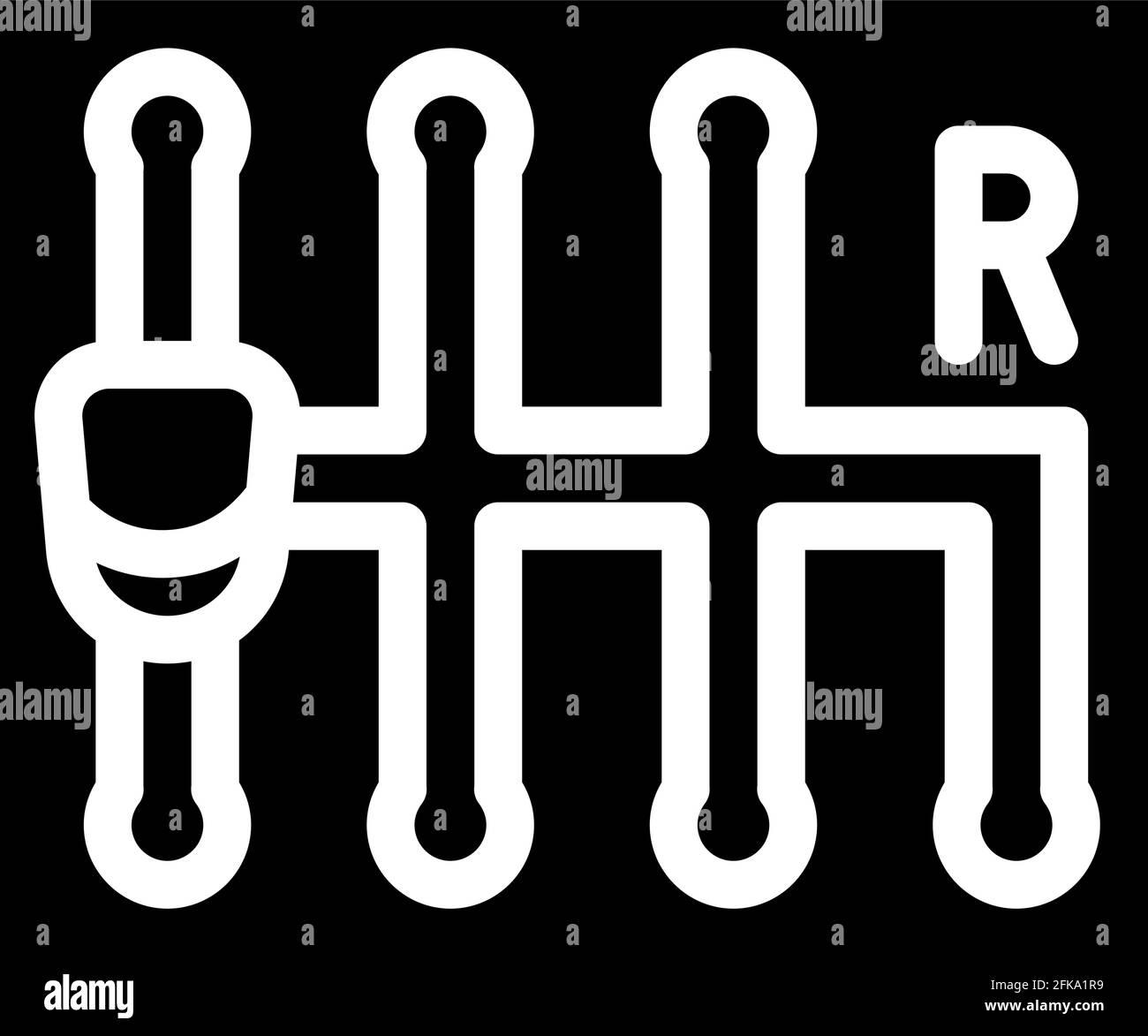 manual transmission car glyph icon vector illustration Stock Vector ...