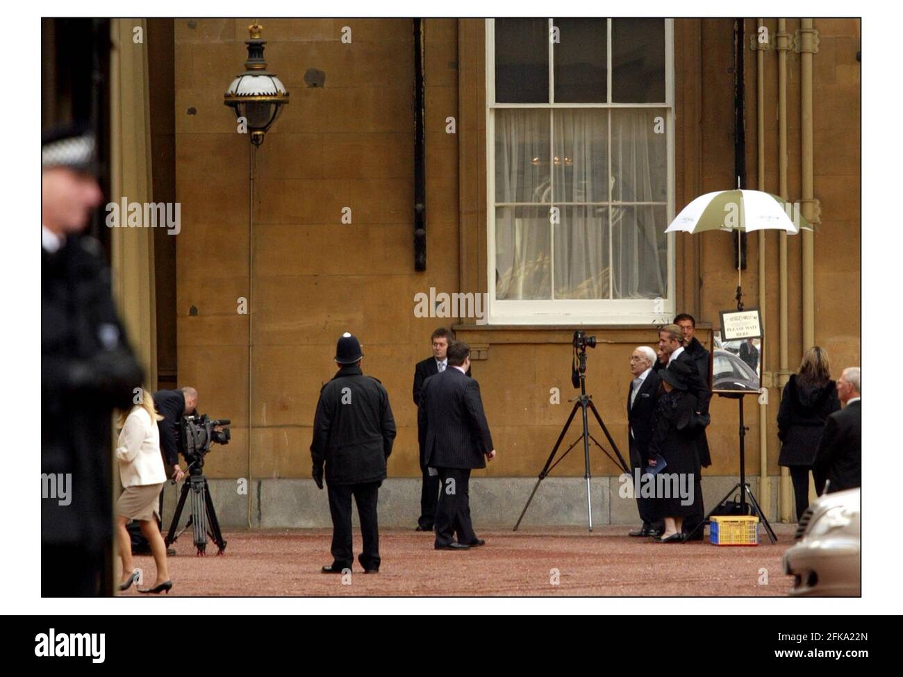 David Beckham after recieving his O.B.E. at Buckingham Pal.pic David ...