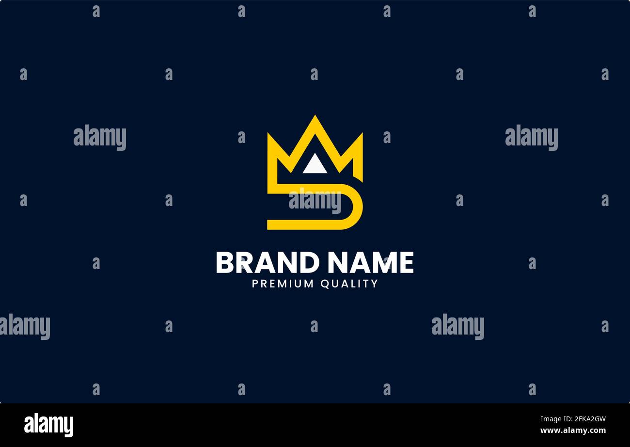 Letter M S Crown Logo Vector Design Template suitable for personal or ...