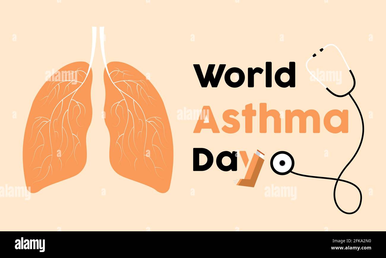 World Asthma Day Prevention and awareness Vector Concept. Banner ...