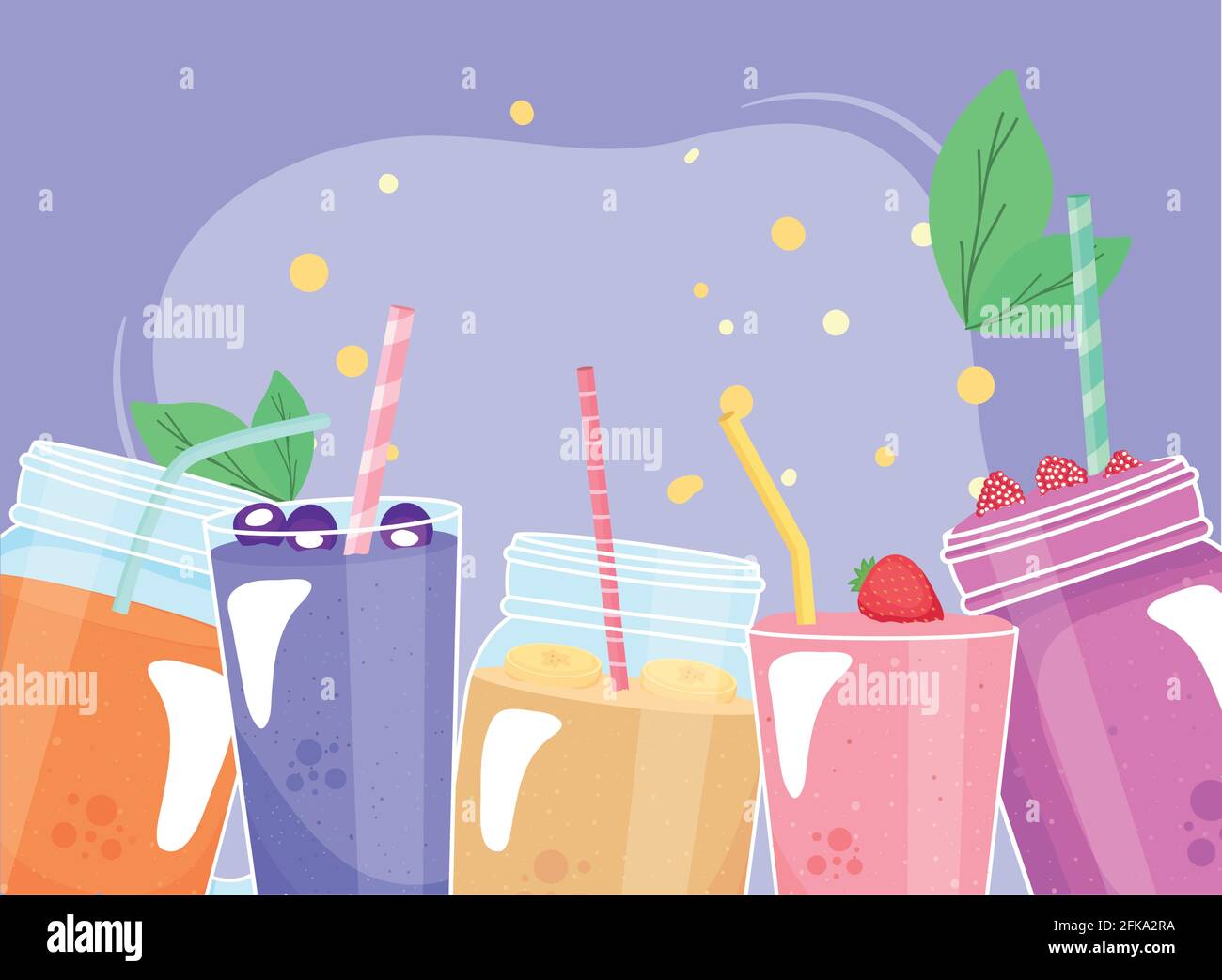 Smoothies milkshake Stock Vector Images - Alamy
