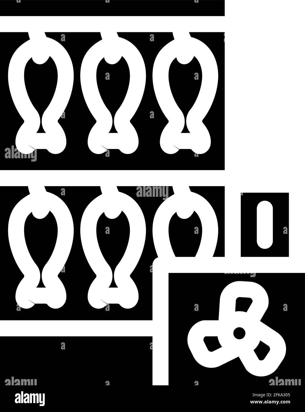 smoking fish glyph icon vector illustration Stock Vector Image & Art ...