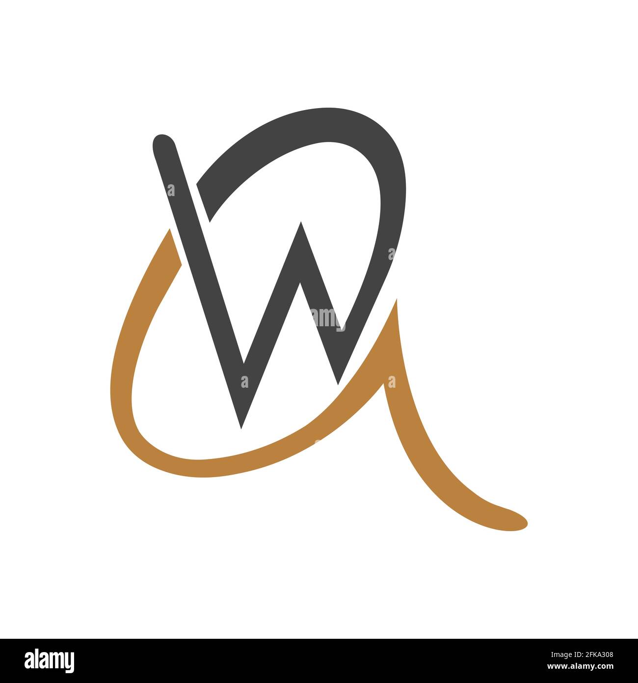 Aw monogram hi-res stock photography and images - Alamy