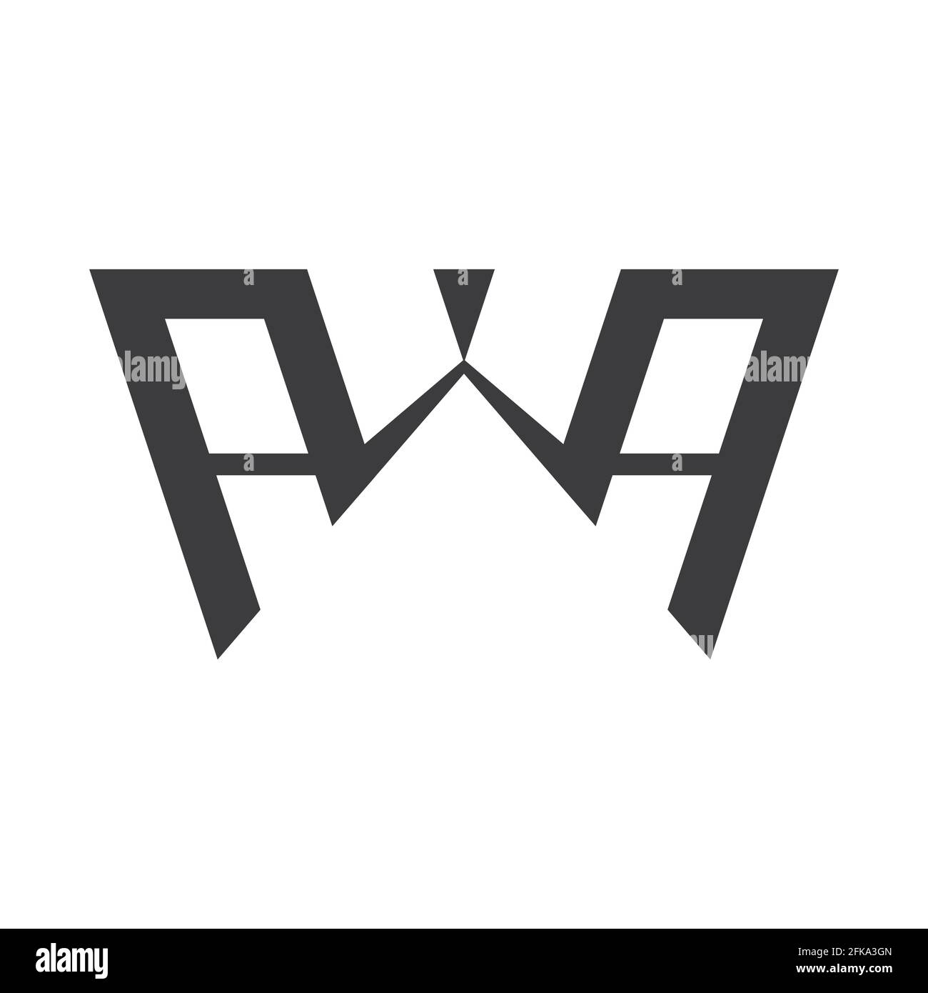 Aw wa logo letter Black and White Stock Photos & Images - Alamy