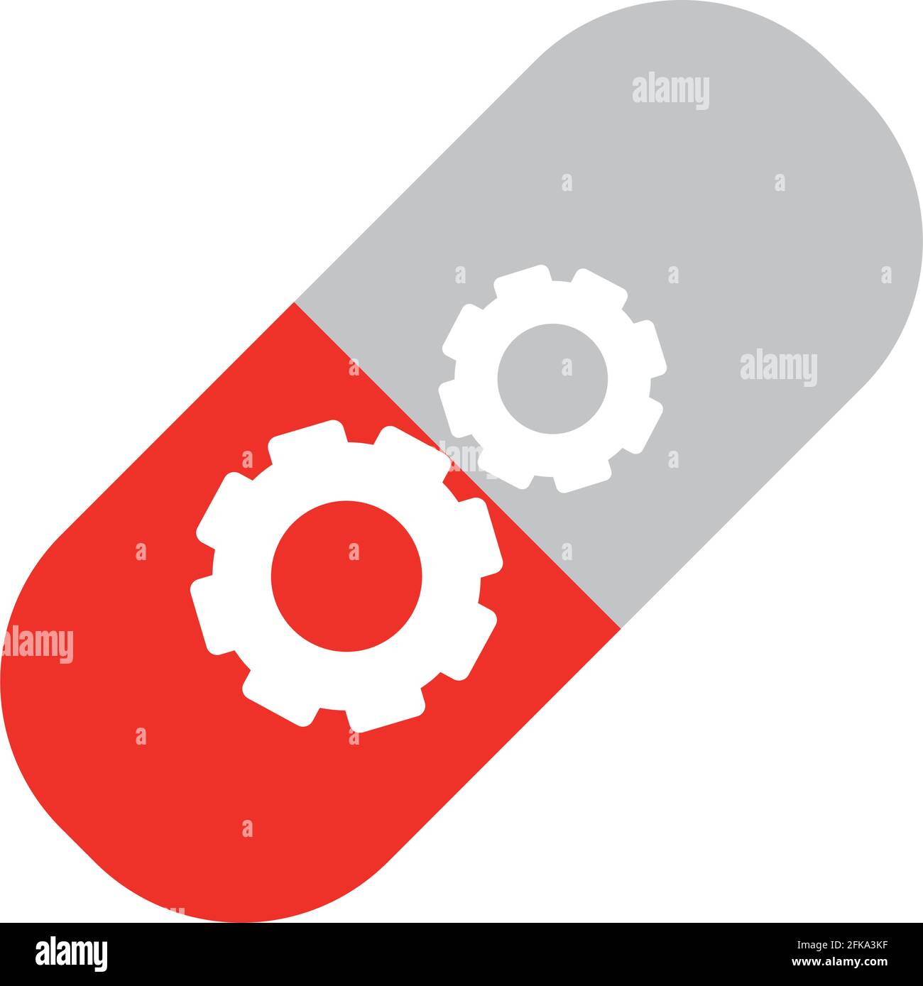 biotechnology illustration with capsule and gears Stock Vector Image ...