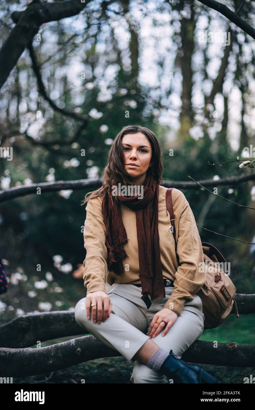 Beautiful girl in the tree hi-res stock photography and images - Alamy